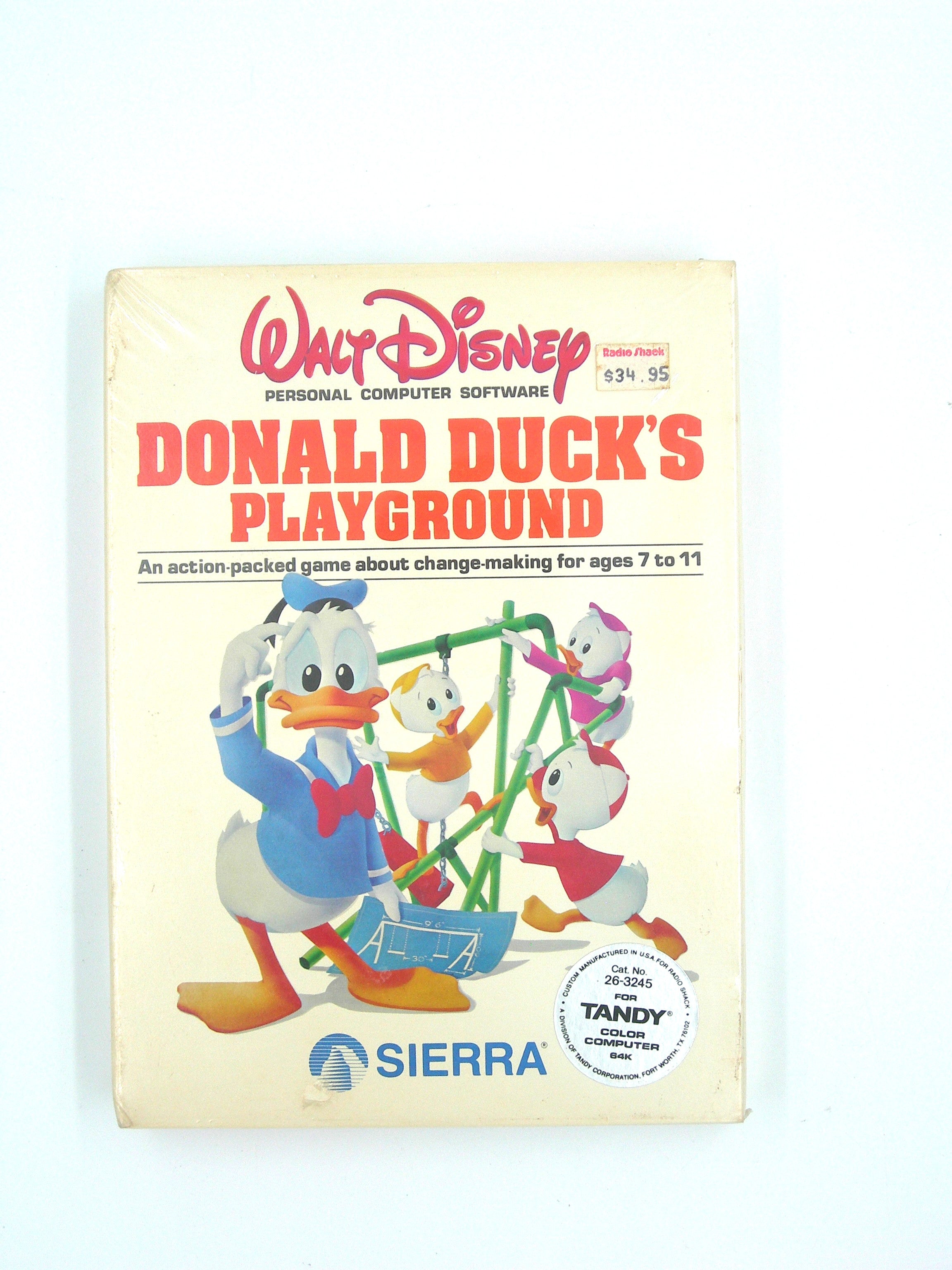Tandy Color Computer 2,3 disk - Donald Ducks Playground 26-3245 (seale ...